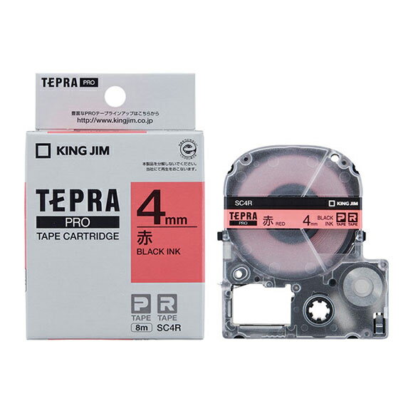 【返品種別A】□「返品種別」について詳しくはこちら□2007年07月 発売メーカー保証 無し◆PRO テープカートリッジ カラーラベル 赤/黒文字◆テープ幅：4mm■　仕　様　■テープ幅：4mmテープ長さ：8mテープ色：赤文字色：黒文字[S...