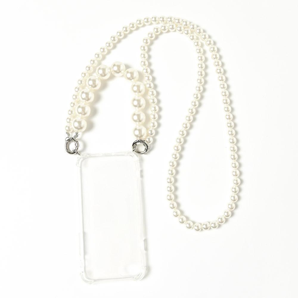 【返品種別A】□「返品種別」について詳しくはこちら□◆移動中もスマートフォンの操作がラクラク！　スマートフォンネックストラップケース（パール＆チェーン）が登場。透明ソフトケースにスマートフォンをセットし、パール＆チェーンを取り付けるだけ！　...