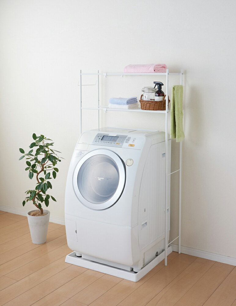 【返品種別A】□「返品種別」について詳しくはこちら□◆いろいろな洗濯機に使用出来る伸縮式のランドリーラック◆スタイリッシュな艶消しマット仕上げ◆小物掛けにも応用可能なタオル掛け付き◆下段の棚は2段階で高さ調節可能■　仕　様　■サイズ(約)…...