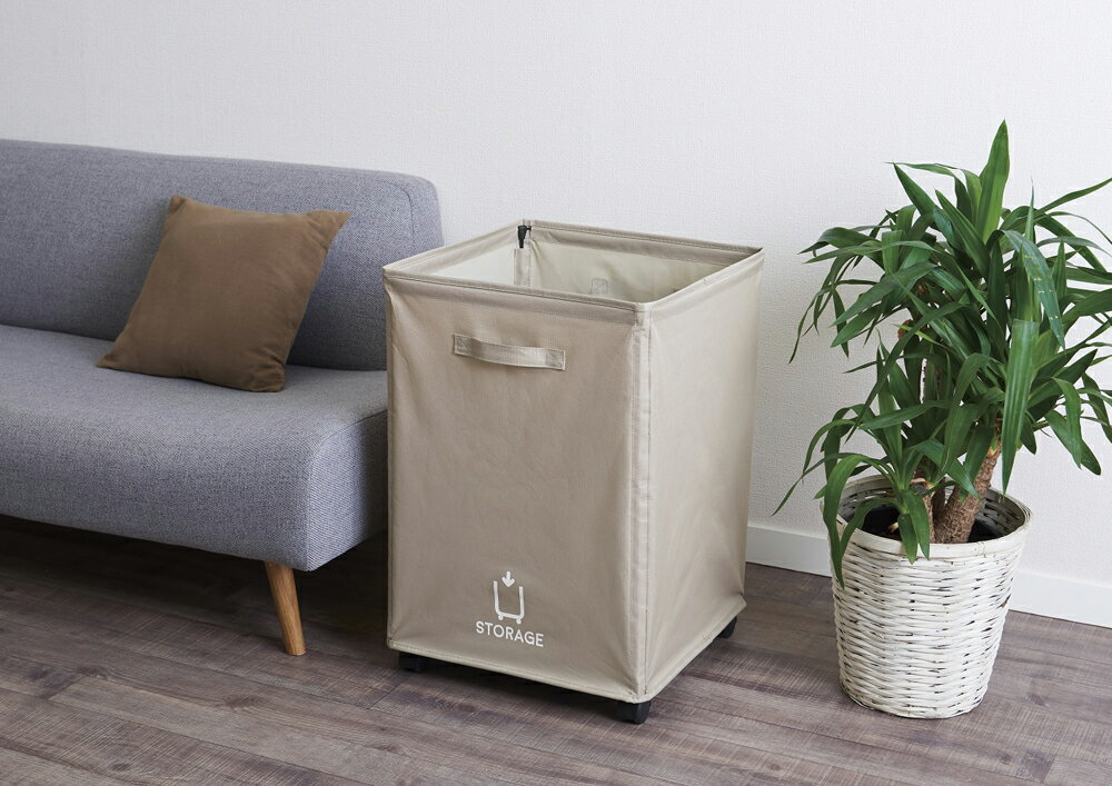 【返品種別A】□「返品種別」について詳しくはこちら□◆キャスター取り付け済で移動も楽々◆組立は支柱を差し込んで取り付けるだけ◆前後に取っ手付き◆置き場所を選ばないシックなカラー■　仕　様　■サイズ(約)：幅400×奥行400×高さ590mm...