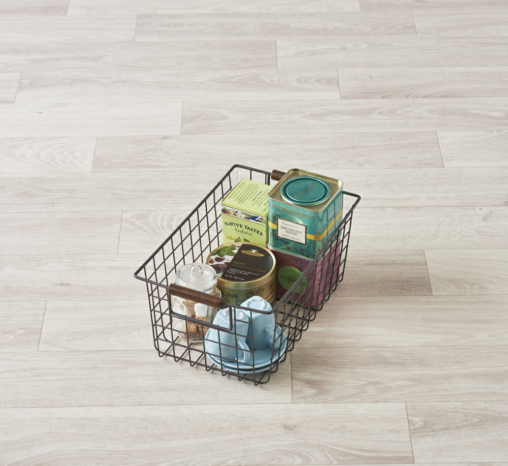 【返品種別A】□「返品種別」について詳しくはこちら□◆小物の収納、整理整頓に便利なワイヤーバスケット◆用途に合わせてサイズが選べます◆S/M/Lのサイズ展開■　仕　様　■サイズ(約)：幅300×奥行200×高さ145mm＊取っ手含まず重量(...