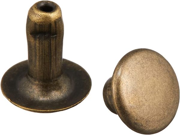 【返品種別B】□「返品種別」について詳しくはこちら□◆接着剤以上の強度が必要となる部分の結合に使うカシメ鋲です。◆主にデザイン上存在する表面のリベットとして多く使用されています。■　仕　様　■入数：100個サイズ：小寸法（約）：頭径Ф6×足...