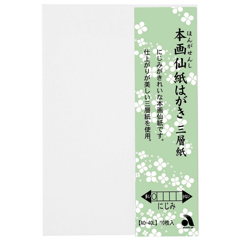 【返品種別A】□「返品種別」について詳しくはこちら□◆にじみがきれいな本画仙紙です。仕上がりが美しい三層紙を使用。■　仕　様　■商品サイズ：100×150mm重量：53g[AO40L]OAサプライ/OA機器＞オフィス事務用品・文房具＞封筒・...