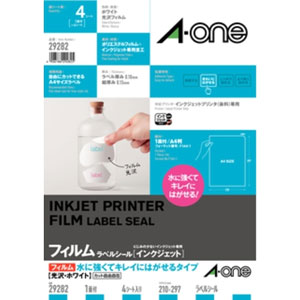 【返品種別A】□「返品種別」について詳しくはこちら□◆インクジェットプリンタでの印字適性に優れたラベルです。◆光沢があって鮮やかに印刷できる、水に強いホワイトフィルムのラベルです。◆ピッタリ貼れてスッキリはがせる再はくりタイプです。■　仕様...