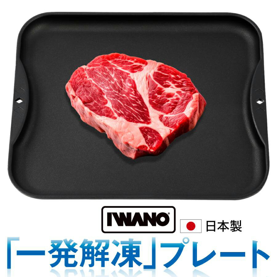 【返品種別A】□「返品種別」について詳しくはこちら□2024年04月 発売※食洗機：ご使用いただけません。 ※直火：ご使用いただけません。◆IWANO「一発解凍プレート(解凍皿)」新潟県燕三条市(日本)製解凍時間を劇的に短縮！　急速解凍＆旨...