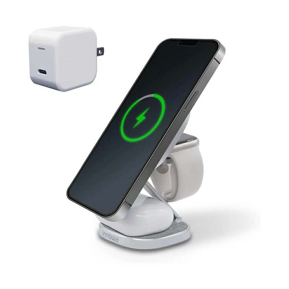 【返品種別A】□「返品種別」について詳しくはこちら□メーカー保証期間：18ヶ月◆MagSafe対応MagSafe対応のiPhoneモデルとiPhoneケースに対応。強力なマグネットでピタッと置くだけ充電が可能。◆3台同時充電MagSafe対...