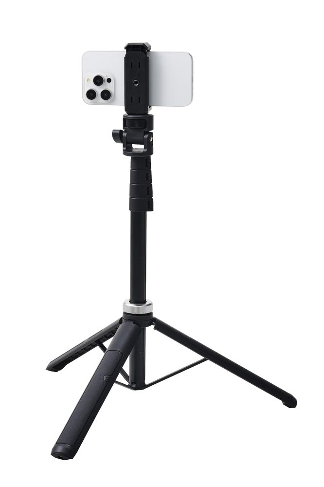 【返品種別A】□「返品種別」について詳しくはこちら□2024年08月 発売※対応サイズをお確かめの上、ご購入下さい。※三脚状態なおかつ、運台を垂直付近に固定した場合の耐荷重です◆自撮り棒としても使用できる2Wayタイプのスマホ三脚脚を収納す...