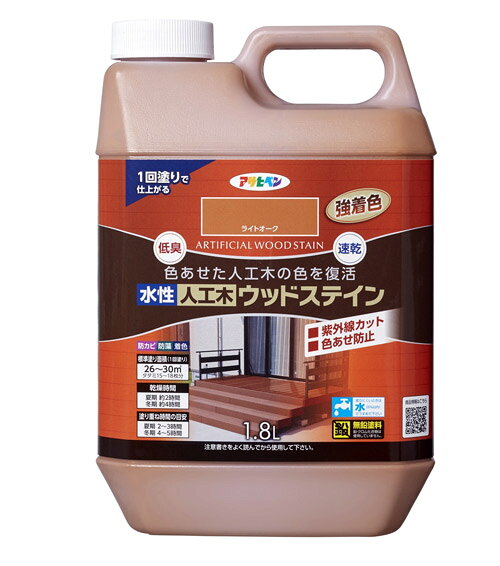 【返品種別B】□「返品種別」について詳しくはこちら□◆水性で塗りやすく、低臭タイプの人工木用塗料です。◆着色タイプは1回塗りで、色あせてしまった人工木の色を復活させるのに最適です。◆防カビ、防藻効果があり、長期間美しく保ちます。◆用途：人工...