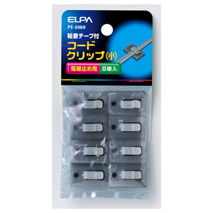 【返品種別A】□「返品種別」について詳しくはこちら□◆電線止め用接着テープ付コードクリップです。◆クギを打ちたくない所や狭い場所、タイル、ガラス面などでご使用ください。■　仕　様　■サイズ：小入数：8個付属品：粘着テープ[PE698HELP...