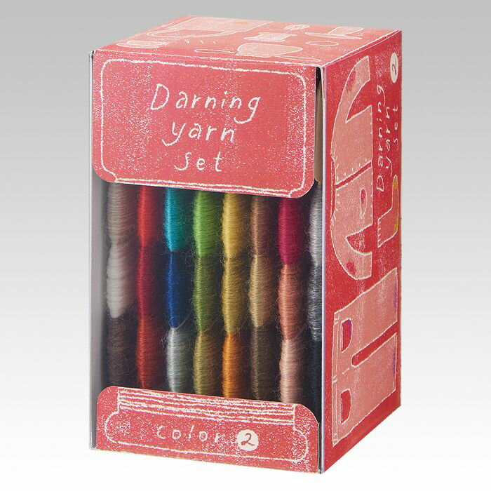 【返品種別B】□「返品種別」について詳しくはこちら□◆ニット製品の補修(穴あき)、ダーニングに適したウール調で細い糸。カラフルなダーニング糸の8巻(24色)セットです。ダーニングとは、ヨーロッパで伝統的に行われている、衣類の穴あきやすりきれ...