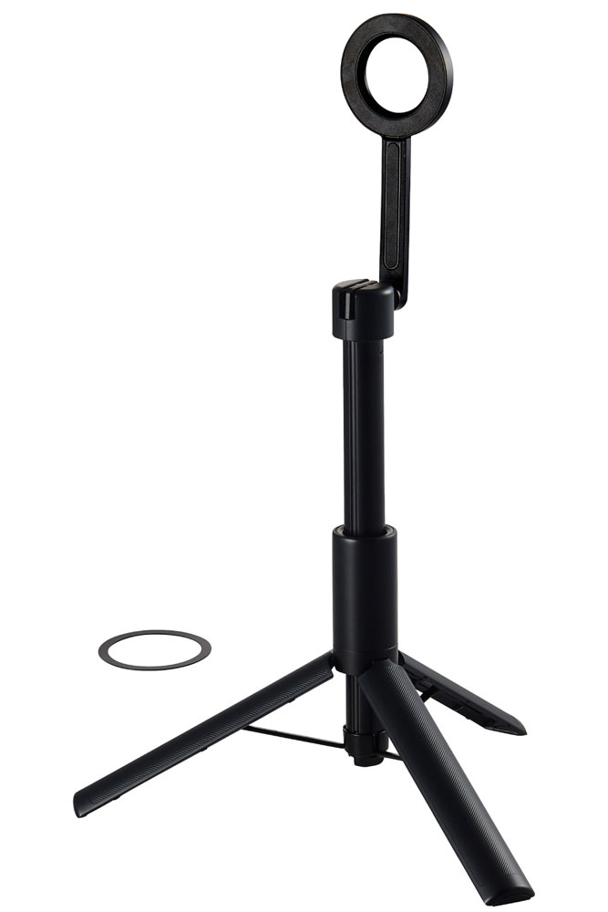 【返品種別A】□「返品種別」について詳しくはこちら□2024年10月 発売◆マグネットで簡単に着脱可能！　床置きタイプのスマホ三脚スタンドです。◆付属のメタルプレートをスマホケースや端末に貼り付けることで、MagSafe非対応の機種でも使用...