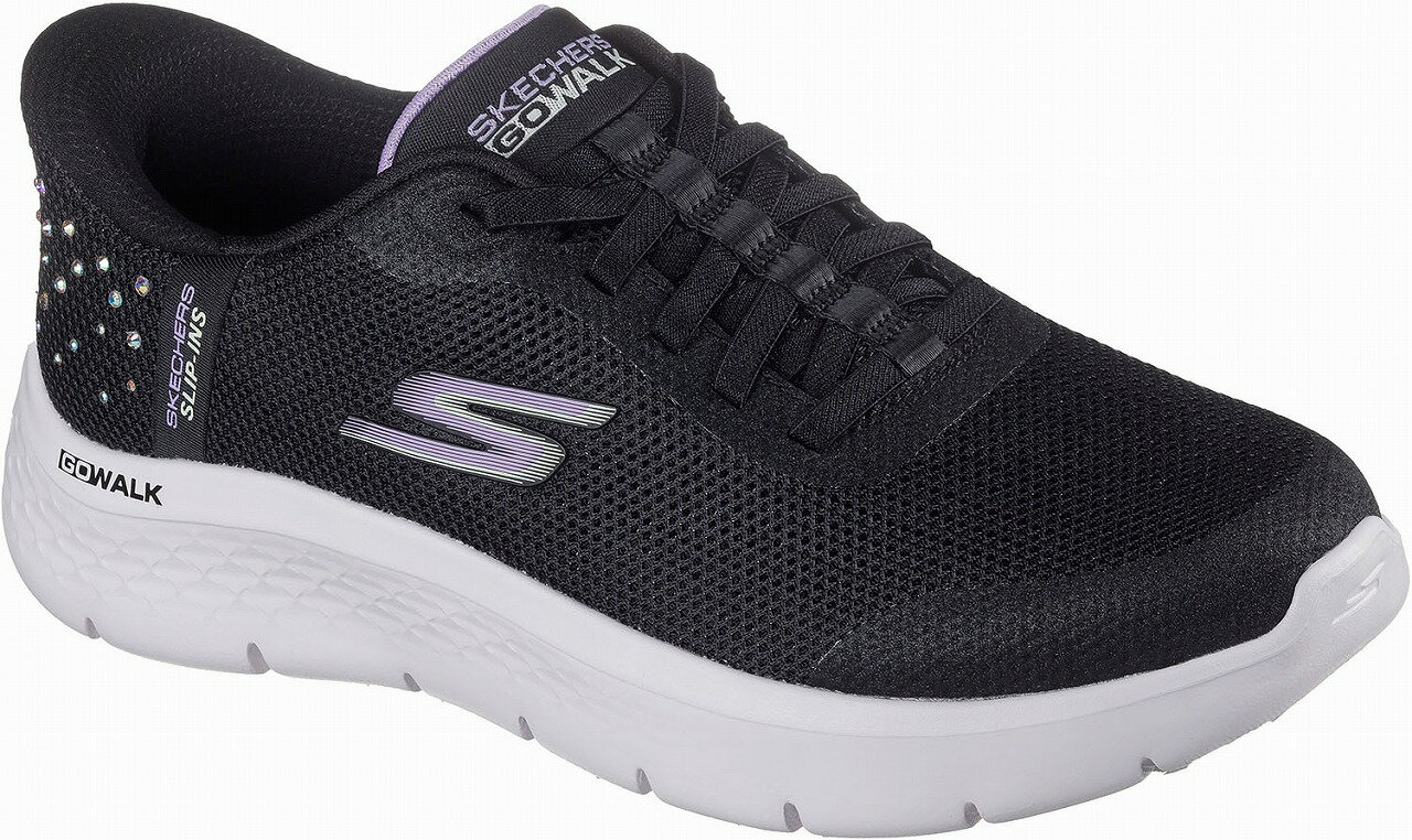 【返品種別A】□「返品種別」について詳しくはこちら□「おひとり様1点まで」◆ラインストーンヒール付きスリップインズ・スパークル・メッシュ・バンジー。■　仕　様　■素材：合成樹脂+合成繊維性別：レディース[SKC125502BKLV220]ス...