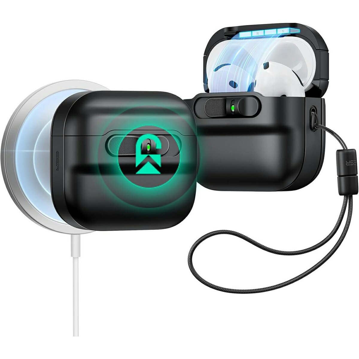 【返品種別A】□「返品種別」について詳しくはこちら□2024年12月 発売※画像は使用イメージです。イヤホンと充電ケースは含まれません。※AirPods第4世代（2024）（USB-C）専用です。マグネット式蓋ロック付きハイブリッドケース◆...