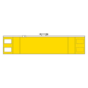 【返品種別B】□「返品種別」について詳しくはこちら□◆パソコンで製作したオリジナル文字の用紙を差し込めます。■　仕　様　■マジックテープ付上部安全ピン付記入用紙1枚付(70×220mm)軟質ビニール色：黄縦（mm）：90横（mm）：420質...