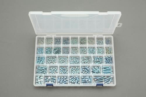 【返品種別B】□「返品種別」について詳しくはこちら□◆(＋)ナベ頭。◆並目ねじ。■　仕　様　■材質：鉄(ユニクロメッキ)ケースサイズ：300×206×28mmピッチ：[M2]0.4 [M2.6]0.45 [M3]0.5 [M4]0.7 [M...