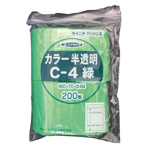 【返品種別B】□「返品種別」について詳しくはこちら□「おひとり様5点まで」◆スタンダードなフィルム厚0.04mmのチャック付ポリエチレン袋です。■　仕　様　■厚み:0.04mmポリエチレン（PE）色：半透明グリーン縦（mm）：100横（mm...