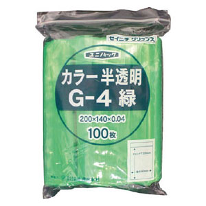 【返品種別B】□「返品種別」について詳しくはこちら□「おひとり様5点まで」◆スタンダードなフィルム厚0.04mmのチャック付ポリエチレン袋です。■　仕　様　■厚み:0.04mmポリエチレン（PE）色：半透明グリーン縦（mm）：200横（mm...