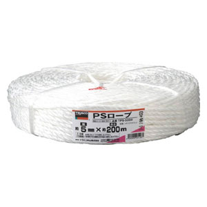 【返品種別B】□「返品種別」について詳しくはこちら□◆溶着品なので、切り口がほぐれません。◆一般産業などの結束に。◆一般荷造りなどに。■　仕　様　■ポリプロピレン（PP）色：白標準幅（mm）：5.0長さ（m）：200質量：800g[TPS5...
