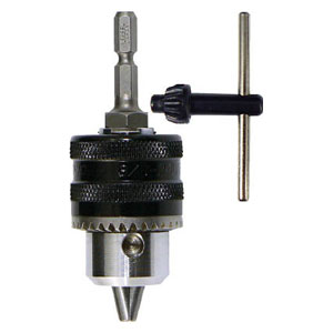 【返品種別B】□「返品種別」について詳しくはこちら□◆電動ドライバーに取り付けて、穴あけ・切削・研磨作業ができます。◆チャックの爪は精度が高く抜群の把握力です。◆チャックキー付です。◆六角シャンク径は6.35mmです。■　仕　様　■チャック...