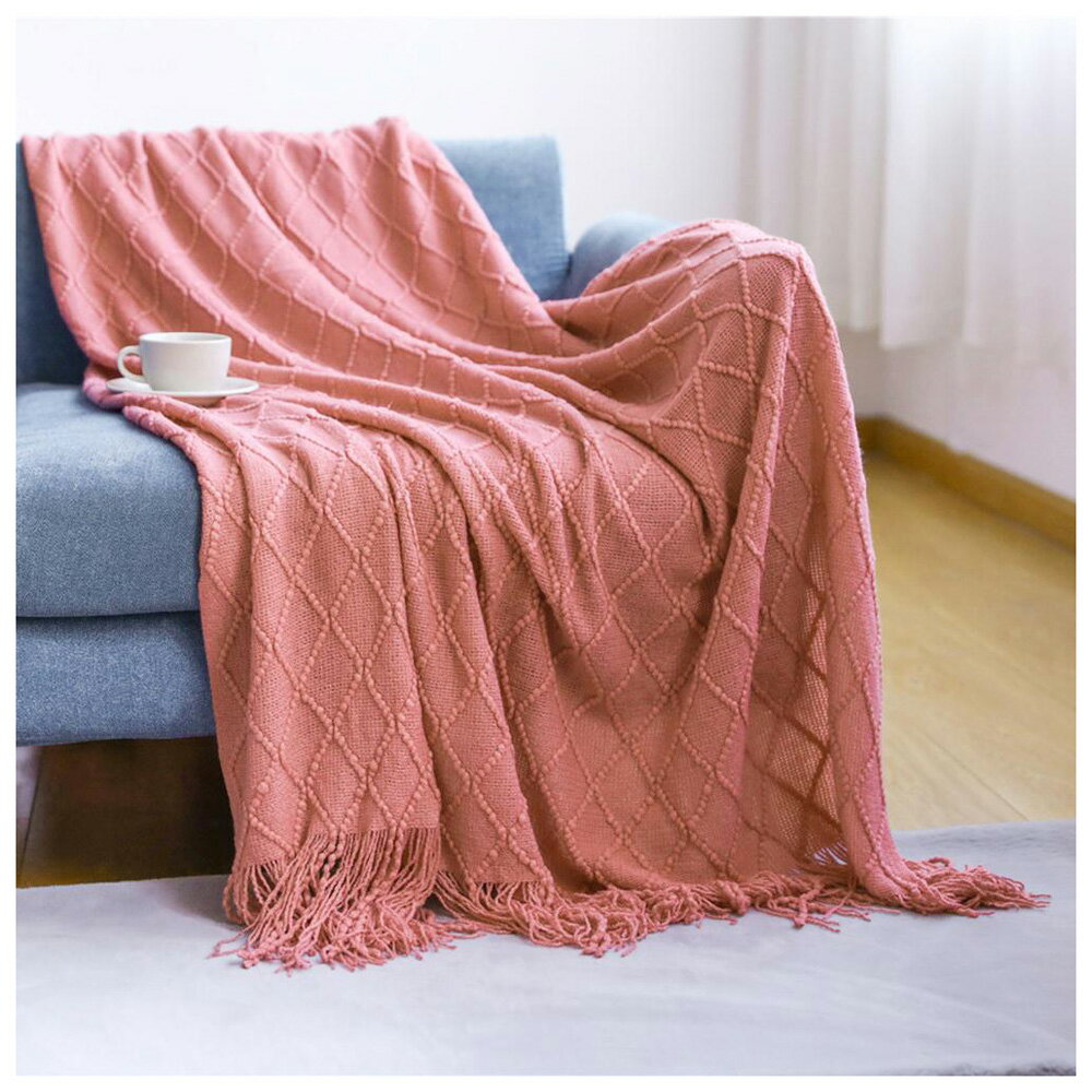 【返品種別A】□「返品種別」について詳しくはこちら□※こちらの販売ページはマルチカバー、ローズとなります◆ニット＋フリンジの組み合わせが可愛いマルチカバーが登場！　ニット生地は立体的にダイヤ柄に織り込まれた柔らかい生地を使用♪◆アクリル毛糸...