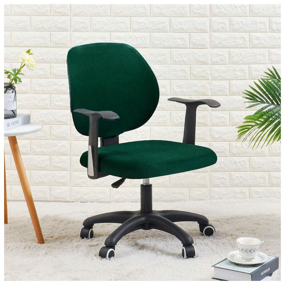 【返品種別A】□「返品種別」について詳しくはこちら□※こちらの販売ページはチェアカバー、ダークグリーンとなります◆ぐーんと伸びて、パッと着せ替えタテ・ヨコに程よく伸縮するストレッチ素材が、オフィスチェアの背もたれと座面、どちらのパーツにもぴ...