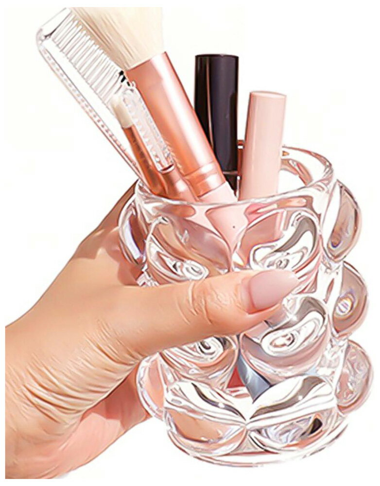 【返品種別A】□「返品種別」について詳しくはこちら□※こちらの販売ページは、クリアとなります◆バブル型が韓国っぽ☆しっかりとしたガラス製で安っぽく見えないのが◎！　ペンやコスメを立てたりいろいろ使えてオシャレ♪■　仕　様　■素材:ガラス 生...