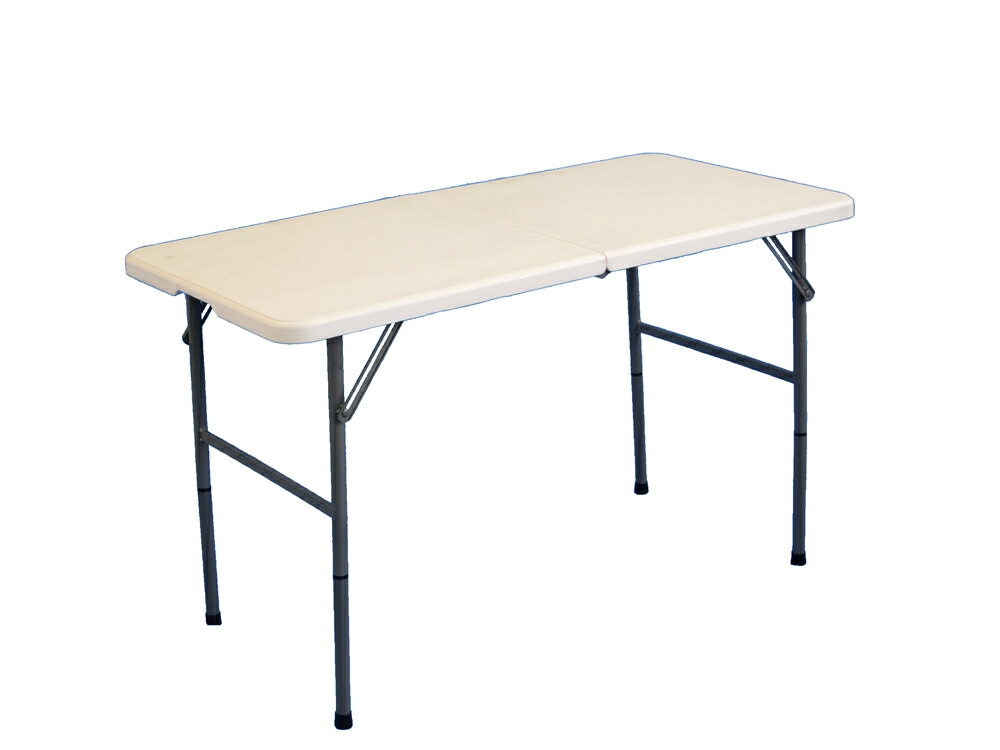 【返品種別B】□「返品種別」について詳しくはこちら□◆丈夫で汚れにも強いポリエチレン製の天板で、レジャーに便利な折り畳みテーブル。◆耐荷重60　と丈夫で、レジャー、BBQ、作業台など、様々な場面で使用できます。◆天板の跳ね上がりを防止するス...