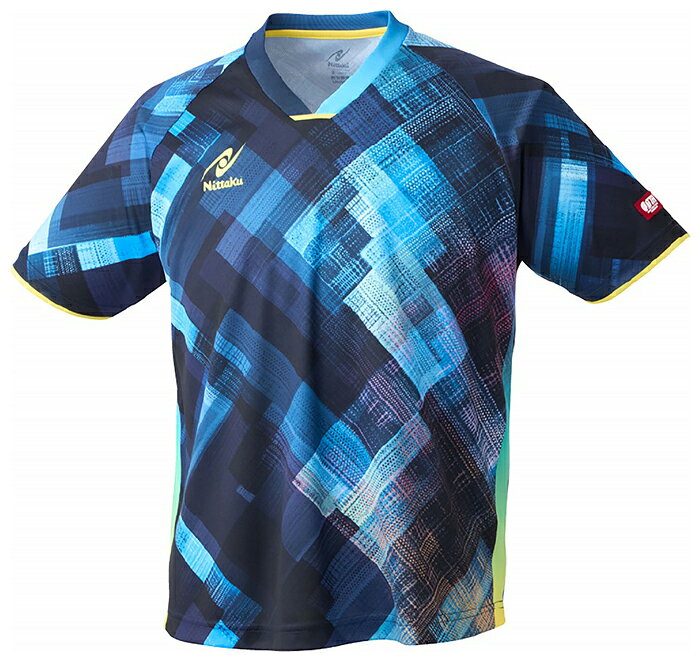 【返品種別A】□「返品種別」について詳しくはこちら□※イエロー（60）は、オレンジボール使用大会（ラージボールを含む）において、着用を制限される場合がございます。◆屈折したラインを何層にも重ね、無機質で洗練された未来空間をイメージ。◆キラキ...