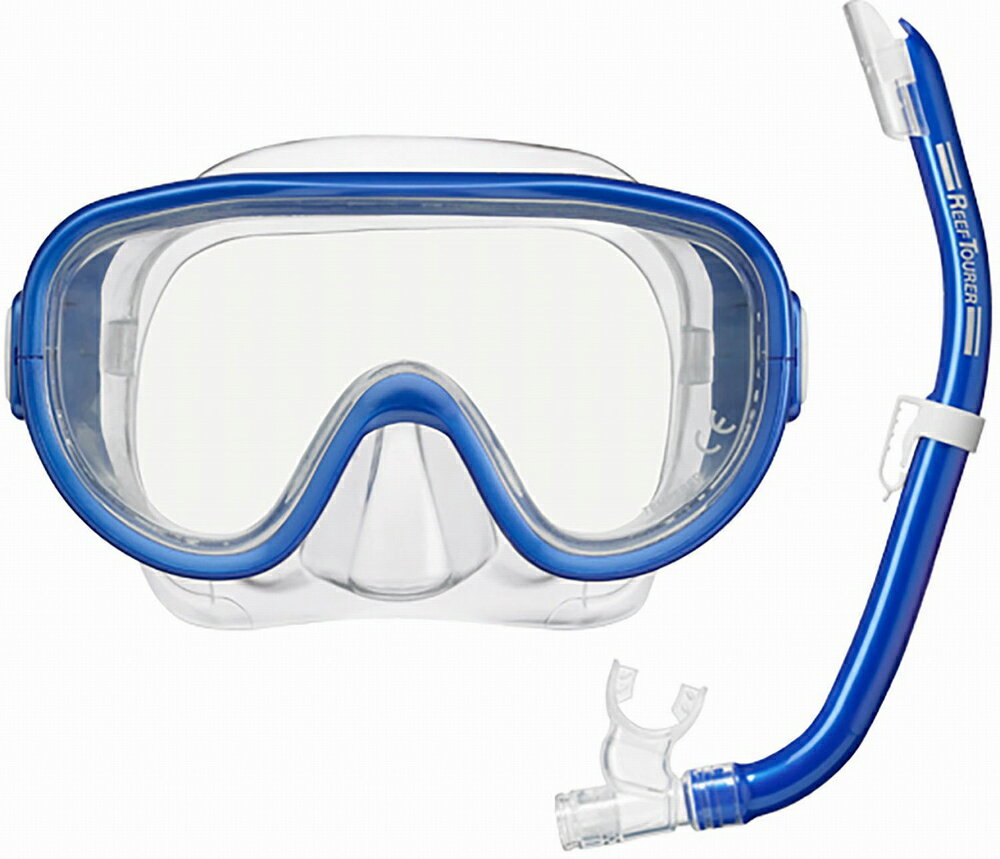 【返品種別A】□「返品種別」について詳しくはこちら□※画像はイメージです。◆スタンダードタイプの広視界1眼シュノーケルマスクと嫌な匂いのしないシリコーン製Wガード付きシュノーケルをセットにした大人用2点セット。◆10歳からお使いいただけます...