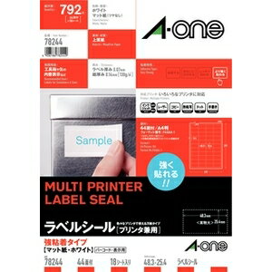 【返品種別A】□「返品種別」について詳しくはこちら□2013年02月 発売◆いろいろなプリンタで印刷できるラベルシールです。◆従来品72244と比べて粘着力がアップ。しっかり貼れる強粘着タイプです。◆ ■　仕　様　■対応プリンタ：インクジェ...