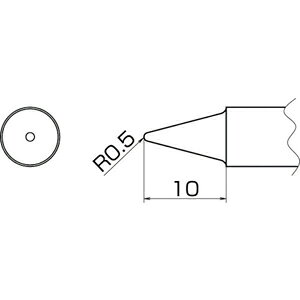 【返品種別B】□「返品種別」について詳しくはこちら□◆適合コテ:FX838■　仕　様　■適合コテ:FX838ヒーター一体式パーツ名：0.5B型コテ先質量：15g[T20B2]アウトドア＞DIY・工具＞電子機器＞はんだ用品