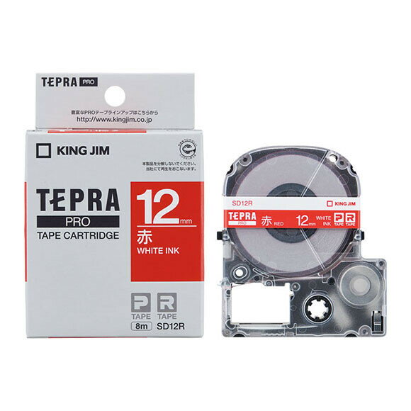 【返品種別A】□「返品種別」について詳しくはこちら□1996年02月 発売メーカー保証 無し◆PRO テープカートリッジ カラーラベル（ビビッド） 赤/白文字　テープ幅12mm◆テープ長さ：8m■　仕　様　■テープ幅：12mmテープ長さ：8...