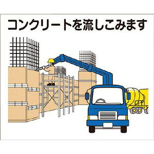 【返品種別B】□「返品種別」について詳しくはこちら□◆専用の作業工程標識と併用することで、よりわかりやすく週間工程を表示することができます。■　仕　様　■取付方法:マグネット式ゴムマグネット表示内容：コンクリートを流しこみます取付仕様：マグ...