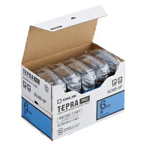 【返品種別A】□「返品種別」について詳しくはこちら□2010年08月 発売◆テープが5個入ったエコパック。包装材を減らし、環境にやさしいセット。■　仕　様　■長さ：8mパステル（青）/黒文字テープ幅：6mm入り数：5個[SC6B5P]OAサ...