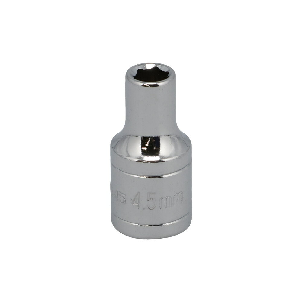 【返品種別B】□「返品種別」について詳しくはこちら□◆ミラー仕上げのメッキが美しいスタンダードソケット。◆ボルト・ナットを傷めにくい面接触タイプ。◆六角タイプ。■　仕　様　■差込角(”SQ)：1/4サイズ(mm)：4.5全長(L：mm)：2...