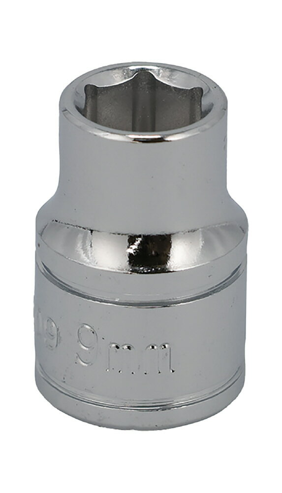 【返品種別B】□「返品種別」について詳しくはこちら□◆ミラー仕上げのメッキが美しいスタンダードソケット。◆ボルト・ナットを傷めにくい面接触タイプ。◆六角タイプ。■　仕　様　■差込角(”SQ)：3/8サイズ(mm)：9全長(L：mm)：25....