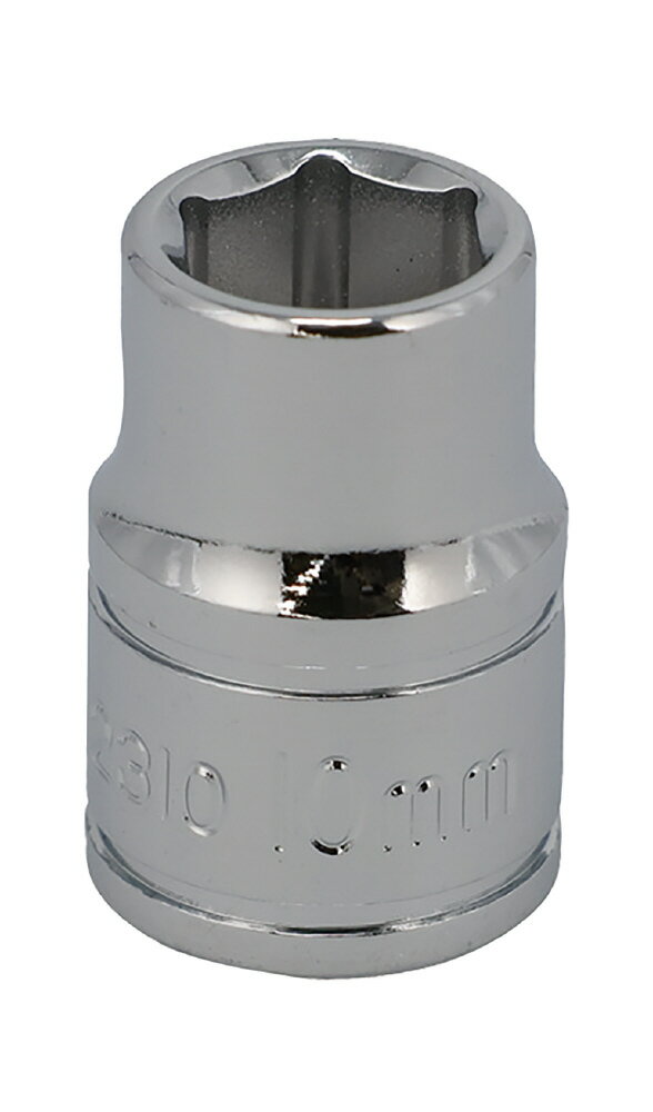 【返品種別B】□「返品種別」について詳しくはこちら□◆ミラー仕上げのメッキが美しいスタンダードソケット。◆ボルト・ナットを傷めにくい面接触タイプ。◆六角タイプ。■　仕　様　■差込角(”SQ)：3/8サイズ(mm)：10全長(L：mm)：25...