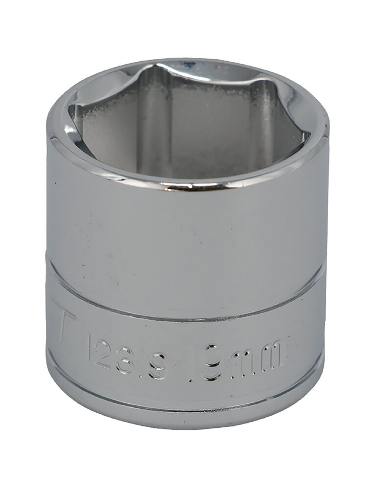 【返品種別B】□「返品種別」について詳しくはこちら□◆ミラー仕上げのメッキが美しいスタンダードソケット。◆ボルト・ナットを傷めにくい面接触タイプ。◆六角タイプ。■　仕　様　■差込角(”SQ)：3/8サイズ(mm)：19全長(L：mm)：26...