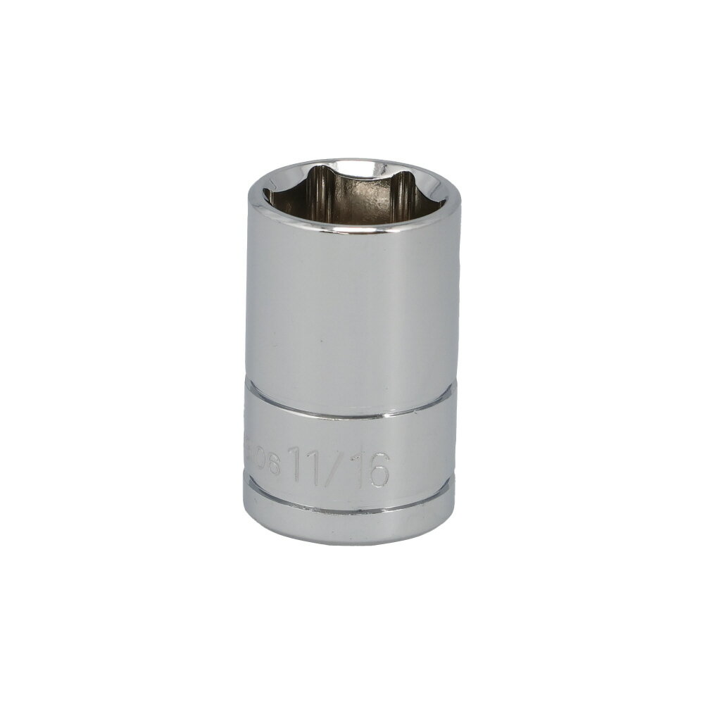 【返品種別B】□「返品種別」について詳しくはこちら□◆ミラー仕上げのメッキが美しいスタンダードソケット。◆ボルト・ナットを傷めにくい面接触タイプ。◆六角タイプ。■　仕　様　■差込角(”SQ)：1/2サイズ：11/16全長(mm)：38先端部...