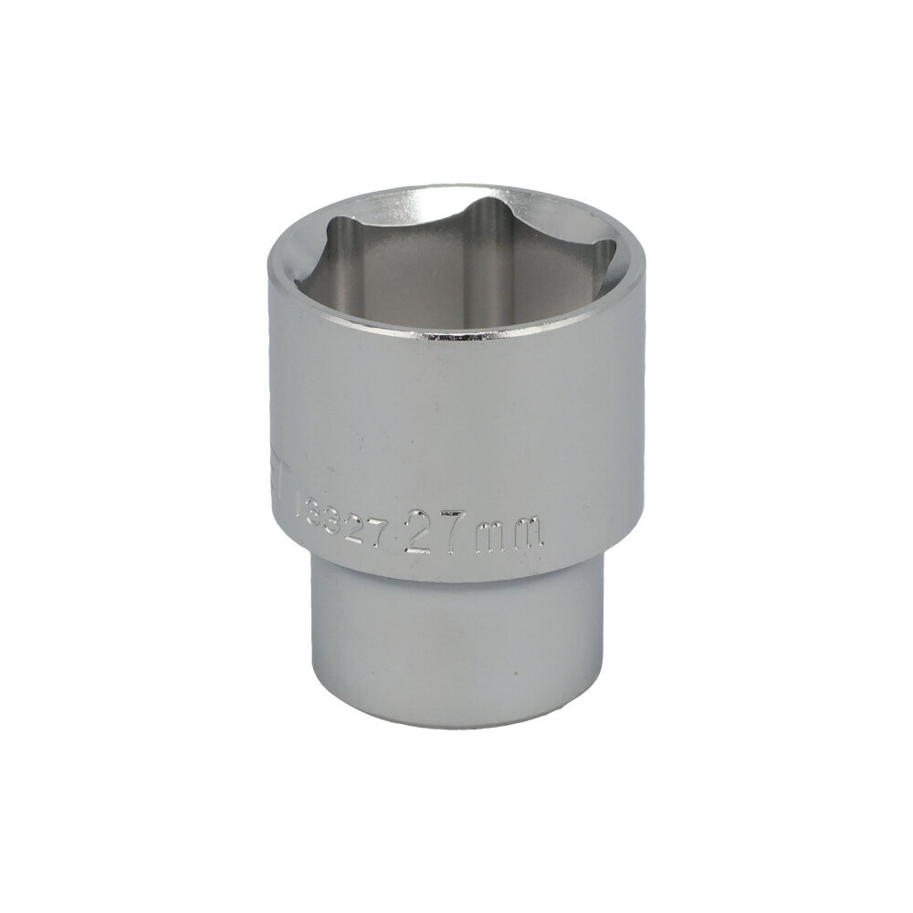 【返品種別B】□「返品種別」について詳しくはこちら□◆ミラー仕上げのメッキが美しいスタンダードソケット。◆ボルト・ナットを傷めにくい面接触タイプ。◆六角タイプ。■　仕　様　■差込角(”SQ)：1/2サイズ(mm)：27全長(mm)：43先端...