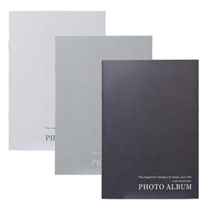 【返品種別A】□「返品種別」について詳しくはこちら□◆男性も使いやすい、落ち着いたモノトーンカラーのセット（マット表紙）◆L判24枚収納3冊セットで72枚収納■　仕様　■本体寸法：（タテ）204×（ヨコ）140×（背巾）10mm台紙：L判2...