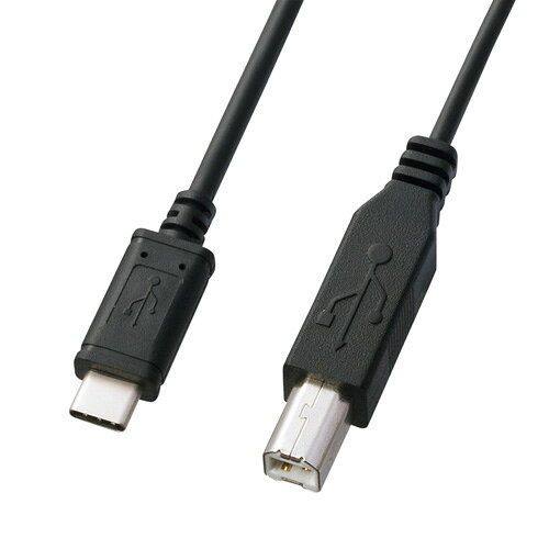 【返品種別A】□「返品種別」について詳しくはこちら□◆USB Type-Cポートを持つパソコン、タブレット端末などと、USB機器（USB2.0 B端子を持つ機種）を接続するためのケーブルです。◆両面挿せるUSB Type-Cコネクタ採用で、...