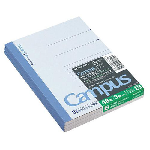 【返品種別A】□「返品種別」について詳しくはこちら□◆キャンパスノート（無線綴じ）◆中紙/上質紙（森林認証紙）◆JIS規格品■　仕　様　■サイズ：5号（A6）行数：21行枚数：48枚×3冊[ノ221BX3]OAサプライ/OA機器＞オフィス事...