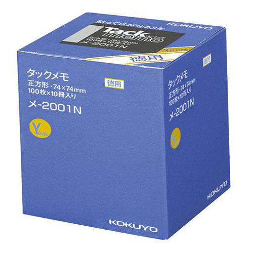 【返品種別A】□「返品種別」について詳しくはこちら□◆大量用途向けの超徳用タイプです。◆ノートタイプ。◆「タテ・ヨコ寸法」のヨコ側が粘着部分になっています。■　仕　様　■サイズ：タテ74×ヨコ74mm枚数：100枚×10冊入り紙質：色特殊紙...