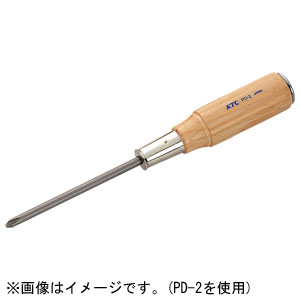 【返品種別B】□「返品種別」について詳しくはこちら□◆暖かみのある木質を活かした伝統的なドライバです。◆木柄ドライバ　クロス貫通タイプ■　仕　様　■刃先：[[＋]]No.4軸長：200mm全長：350mm[PD4KTC]KTC(京都機械工具...