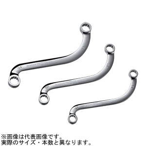 【返品種別B】□「返品種別」について詳しくはこちら□◆一本に同サイズで左右異なるR（カーブ）を採用。左右・裏表で4方向の異なる角度でボルト・ナットにアプローチでき、通常のめがねレンチでは作業できない入り組んだ場所にあるボルト・ナットに使用で...