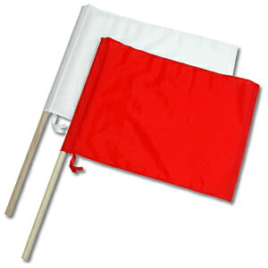 【返品種別B】□「返品種別」について詳しくはこちら□◆遠くからでも確認しやすい赤白の合図旗です。■　仕　様　■棒サイズ：φ16.5×600mm旗サイズ：340×450mm製品質量・・・・赤：100g・白：115g材質・・・・柄：木・旗：ナイ...