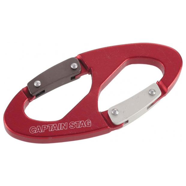 【返品種別A】□「返品種別」について詳しくはこちら□◆ダブルカラビナ(レッド)■　仕　様　■サイズ(約)：3.3×6.7cm重量(約)：15g材質：アルミニウム合金[UM1870キヤプテンスタツグ]キャプテンスタッグアウトドア＞アウトドア用...