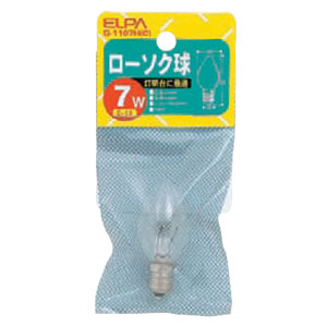 【返品種別A】□「返品種別」について詳しくはこちら□◆ローソク球ローソクの炎形をしており、灯明用などに適しています。■　仕　様　■カラー：クリア口金：E12定格電圧：100V定格消費電力：7W寸法：バルブ経23×長さ53mm定格寿命：約10...