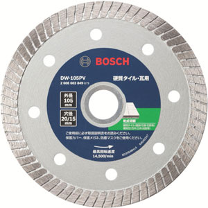 【返品種別B】□「返品種別」について詳しくはこちら□◆波形で切れ味抜群の厚み1mmタイプです。◆刃高8mmで長寿命です。◆硬質タイル(磁器、石器、石質)、一般タイル、硬質瓦(石州、三州、淡路)の切断に。■　仕　様　■外径：105mmチップ高...